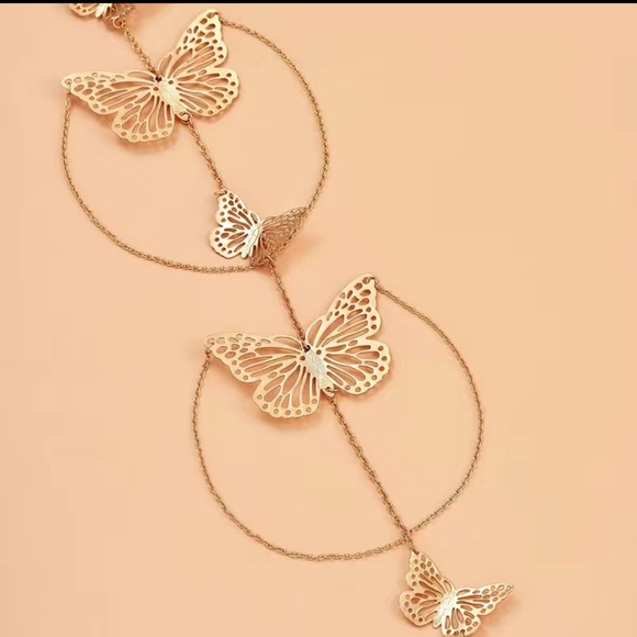 Accessories | 315 Bundle Gold Butterfly Arm Chain New With Tags | Poshmark